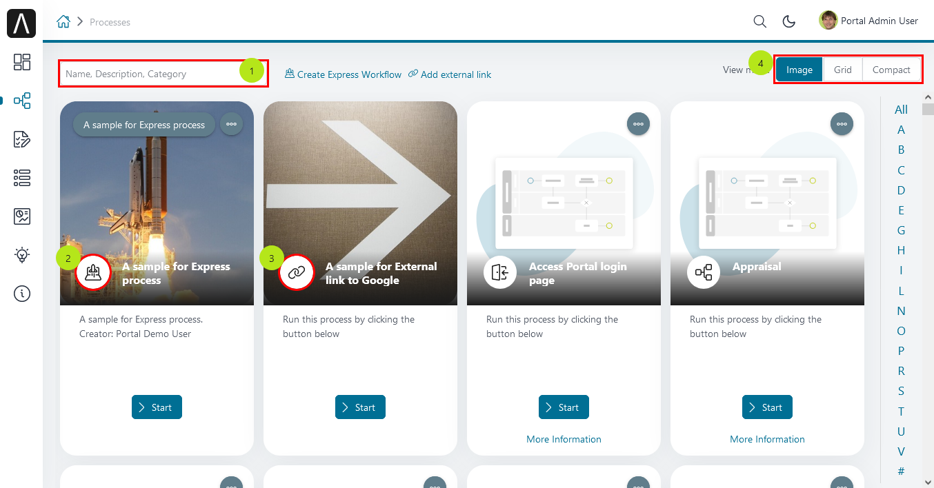 Full Process List — Portal Guide 10.0.0.1 documentation