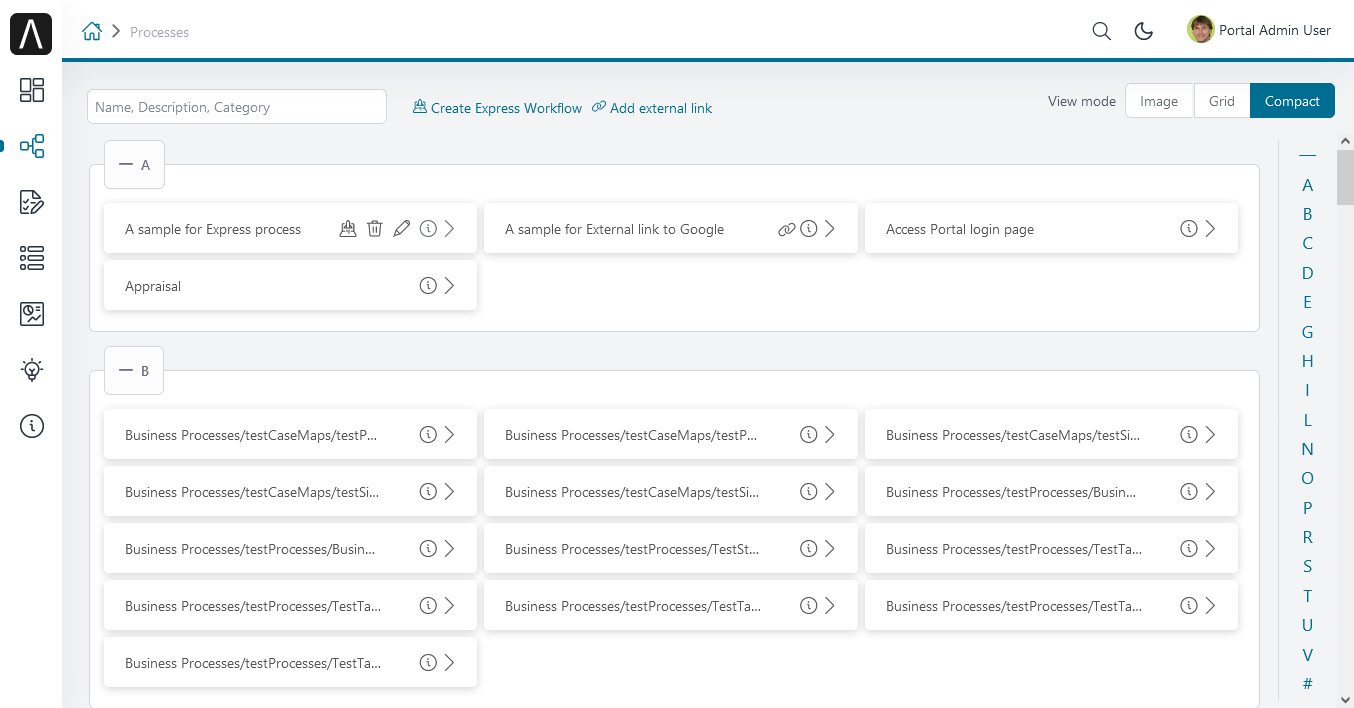 Full Process List — Portal Guide 10.0.0.1 documentation