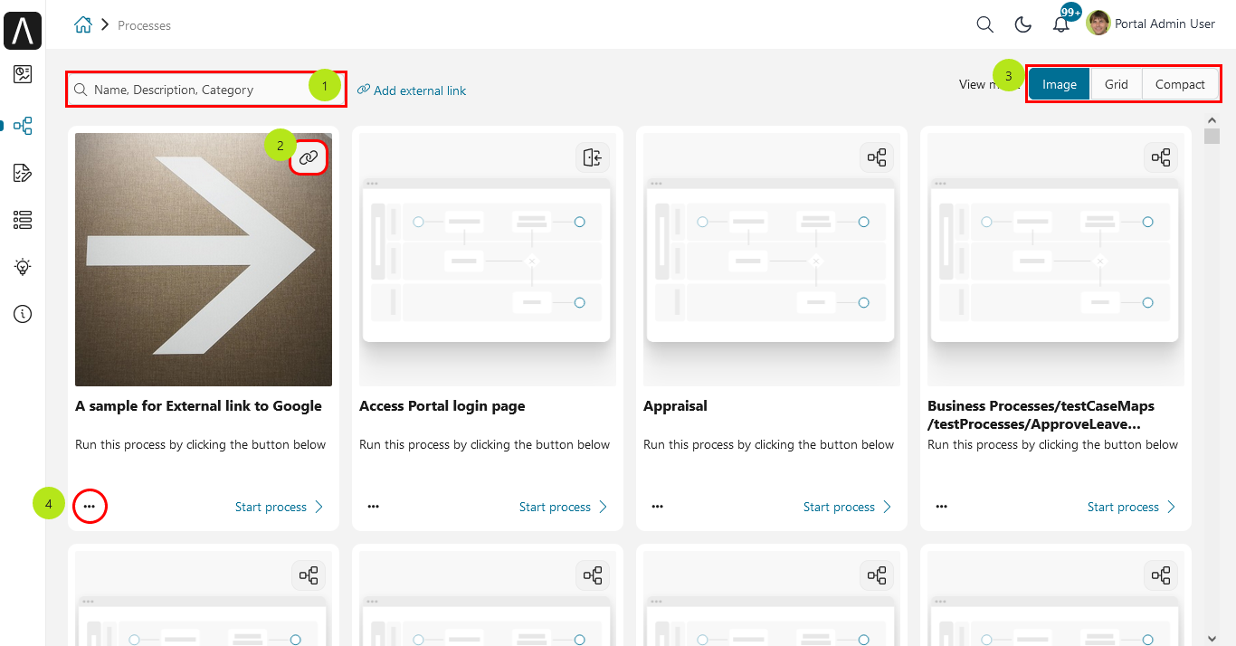 Full Process List — Portal Guide 12.0.3 documentation